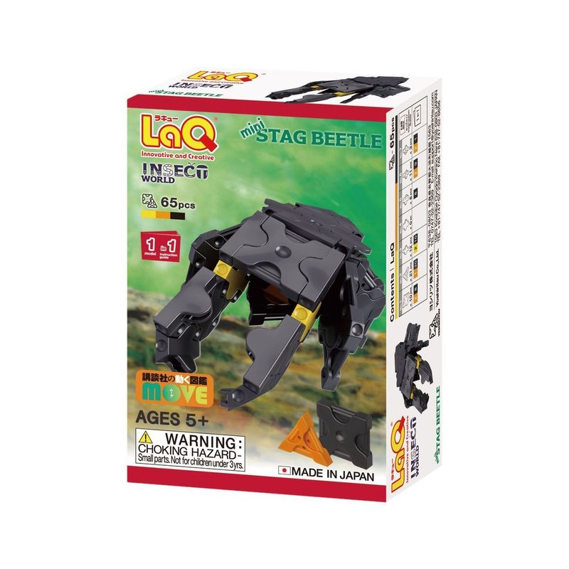 LaQ Insect World Mini Stag Beetle | 65 Pieces | Age 5+ | Creative, Educational Construction Toy ...