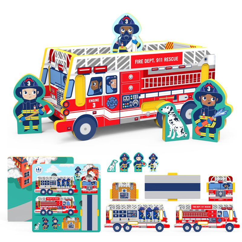 Fire Truck Puzzle for Kids | 9 Piece Puzzles for Kids Ages 3-5 | EVA ...