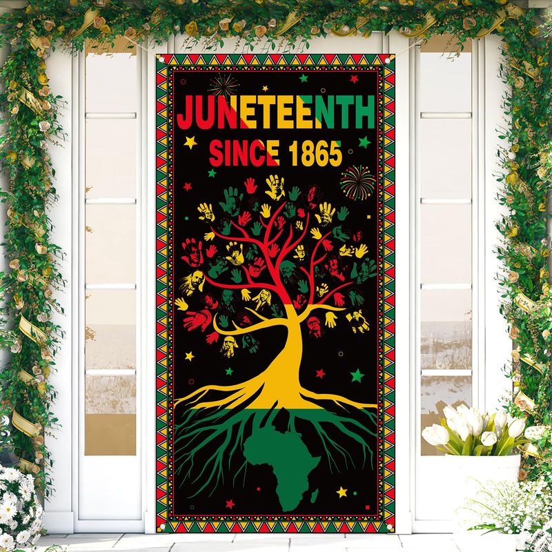 Buxiuer Juneteenth Door Cover African American Independence Day ...