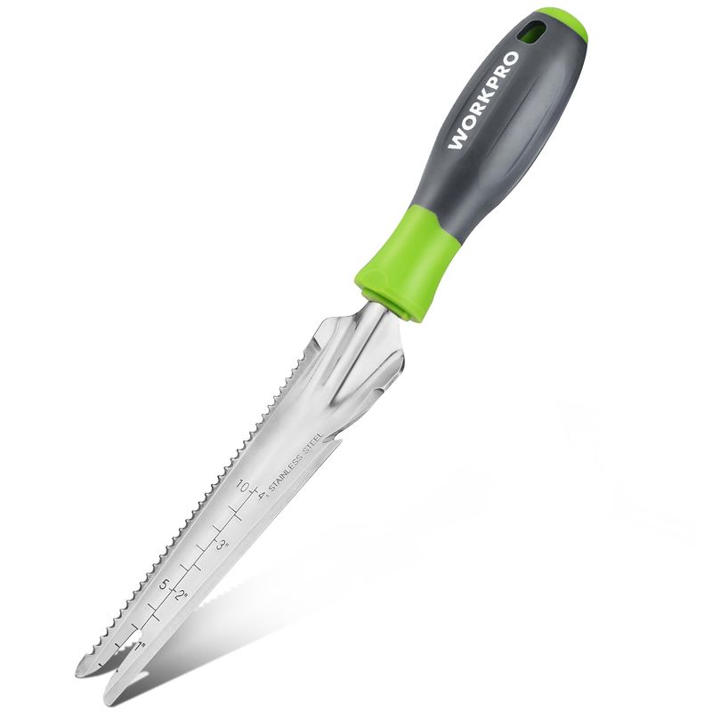 WORKPRO Hand Weeder Puller, 5-in-1 Stainless Steel Garden Trowel with ...
