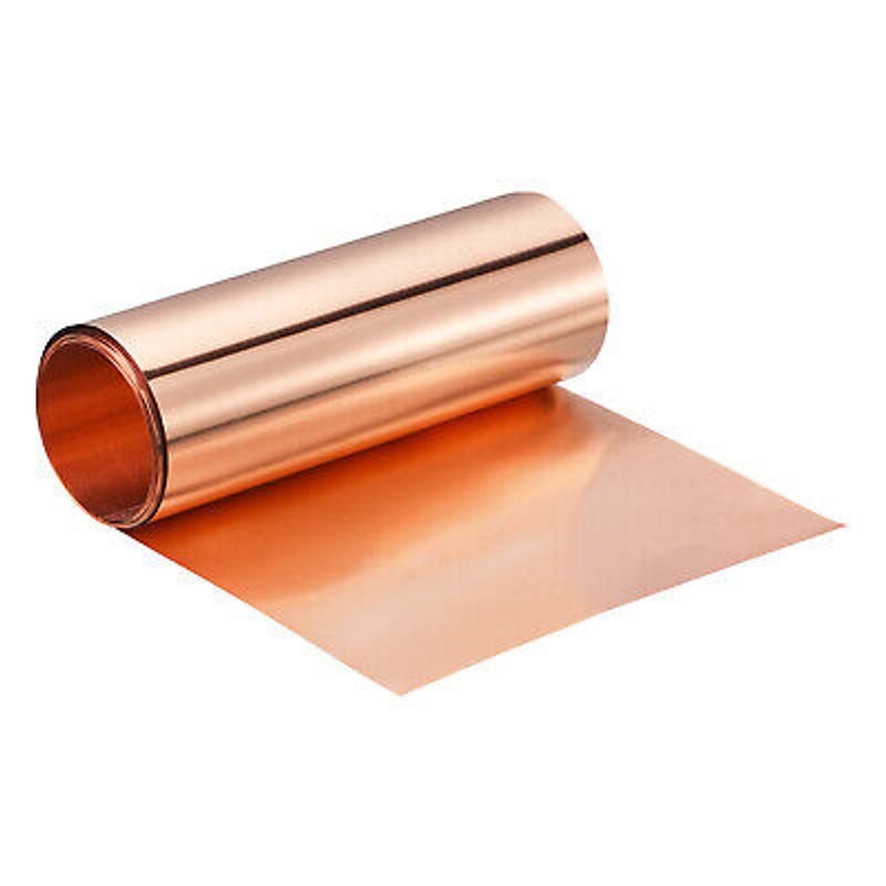 Copper Sheet Roll 100mm x 0.05mm 3.5Meter 99.9% Pure Copper Strip ...