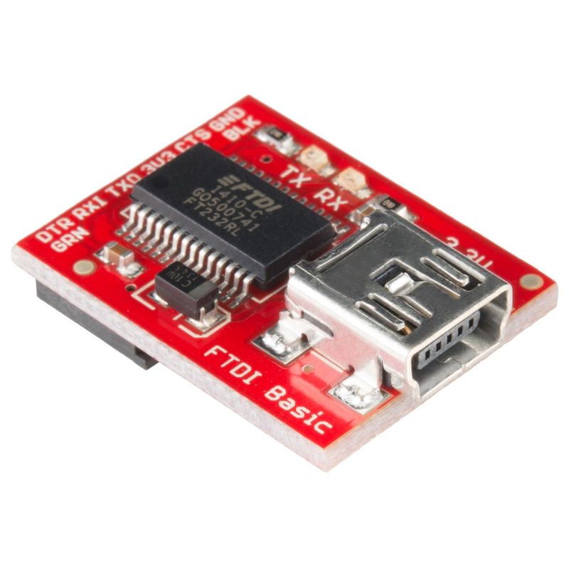 SparkFun FTDI Basic Breakout - 3.3V Development Tool with USB Mini-B Connector Save Space and ...