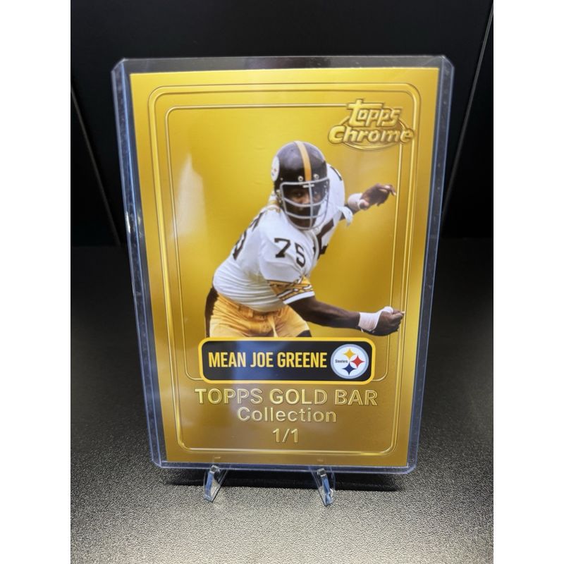 Joe Greene 4x6 Pittsburgh Steelers NFL-Gold bar collection +top loader ...