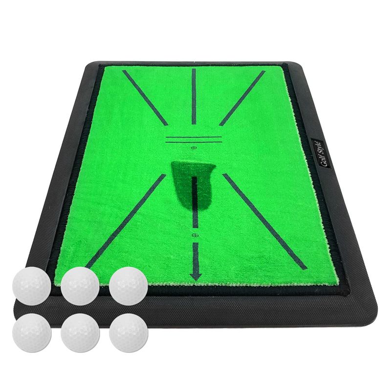GolfStyle Duff Check Golf Mat, Turf Trace, Golf Practice Mat, Swing ...