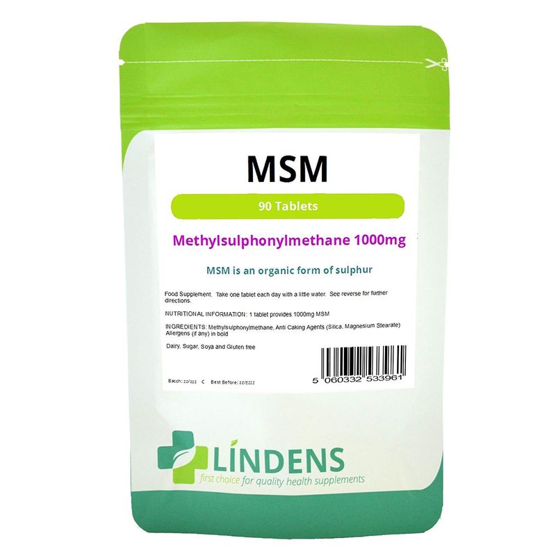 MSM (methylsulfonylmethane) 1000mg 3-Pack 270 Tablets Skin Hair Nails ...