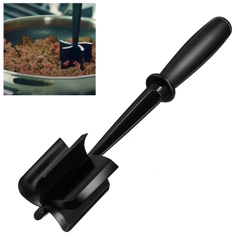 Meat Chopper, 5 Curve Blades Ground Beef Masher, Heat Resistant Mesher ...