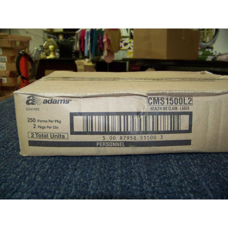 Adams Health Insurance Claim Forms Laser 250 Forms per Pack 2 Packs ...