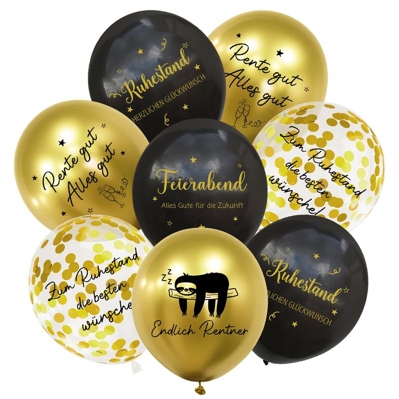 30 Stück Ruhestand Deko Luftballons, Endlich Rentner Ballons, Rente ...
