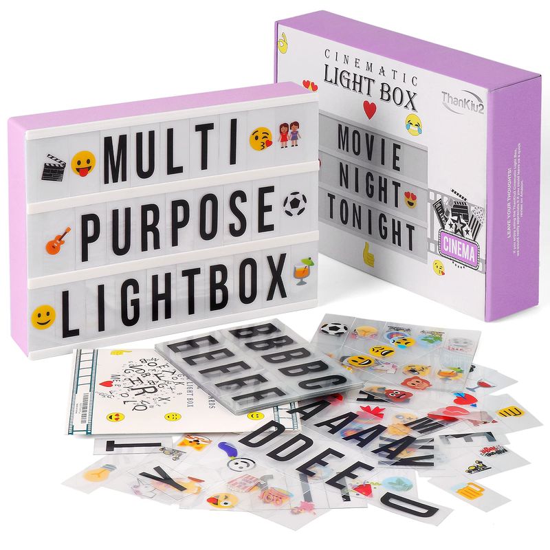 Cinema Light Box with Letters (Pink)- 252 Letters, Numbers, Symbols ...