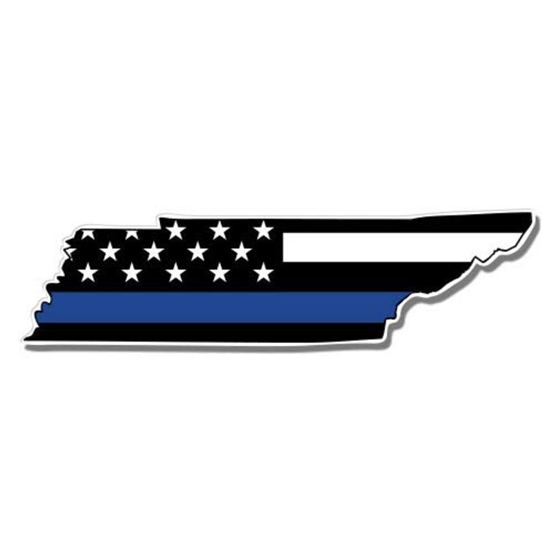 GT Graphics Tennessee Thin Blue Line Support Police - 20" - Large Size ...