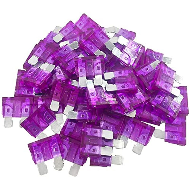 (50 Pcs) MCIGICM 3 Amp Standard Fuse, 3A Blade Automotive Fuse for Car ...