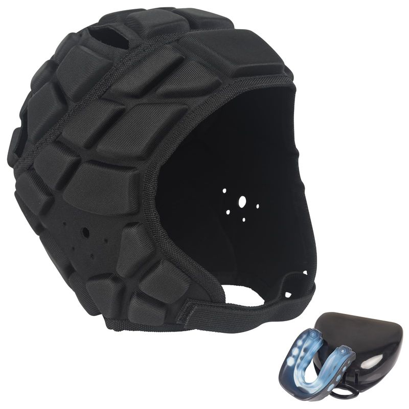 Universal Soft Shell Flag Football Helmet with Mouth Guard, 7v7 Rugby ...