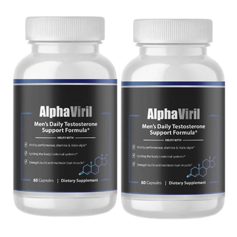2-Pack Alpha Viril Capsules for Male Performance and Energy - 120 ...