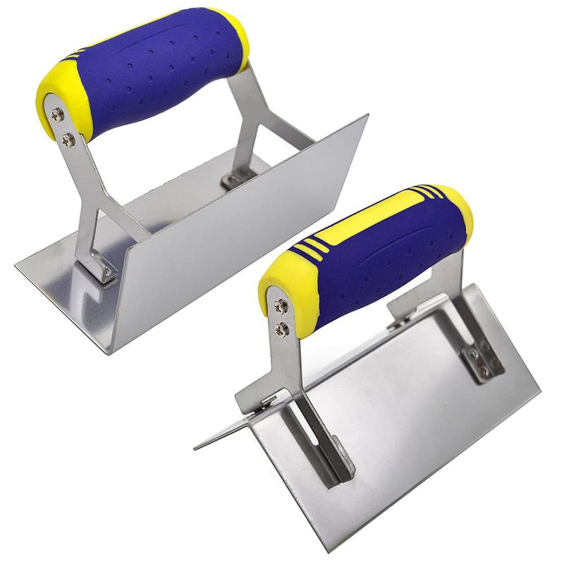 Stainless Steel Corner Trowel 2 PC (Inside & Outside) Drywall Corner ...