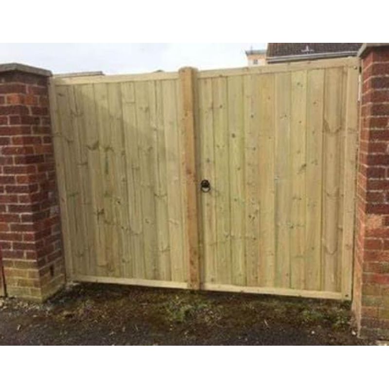 Wooden Garden Spiked Picket Gate Pedestrian Gate Wooden Pressure ...