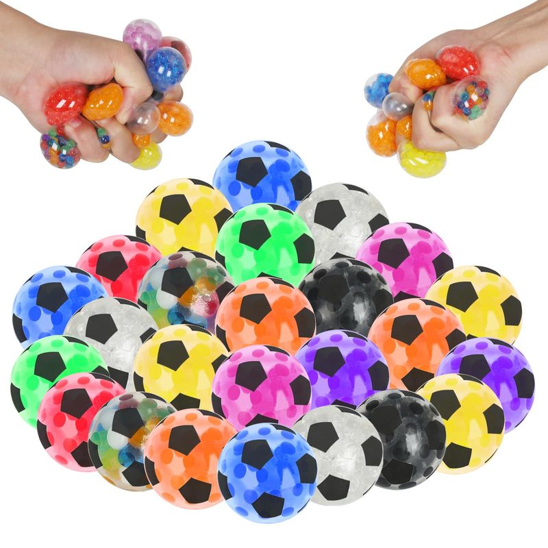 20 Pack Mini Stress Balls Set Fidget Toys for Adults, Colorful Soccer ...