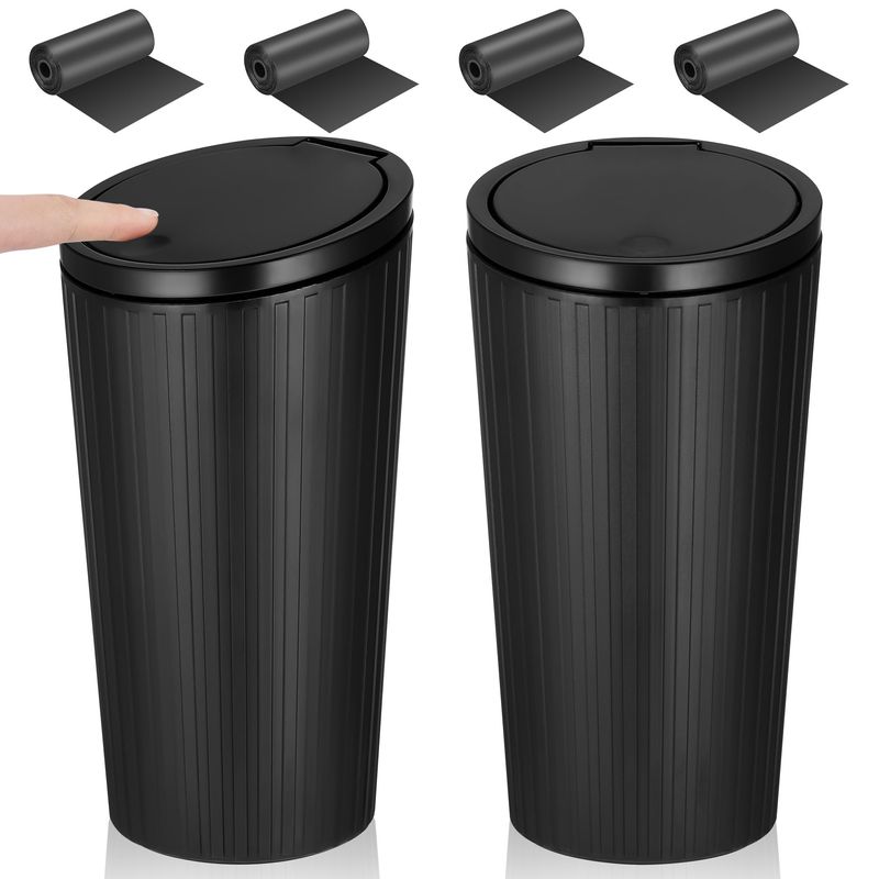 Zocipro 2Pcs Car Bin, Mini Car Rubbish Bin with Lid, Universal Leak ...