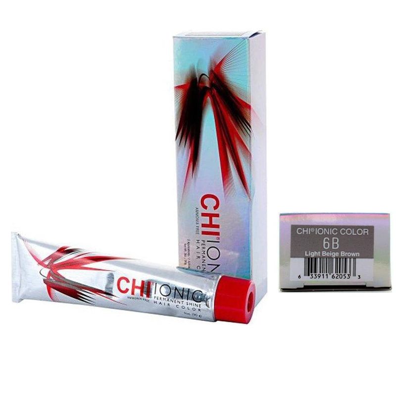 Chi Ionic Permanent Shine Hair Color 6B Light Beige Brown - Online ...