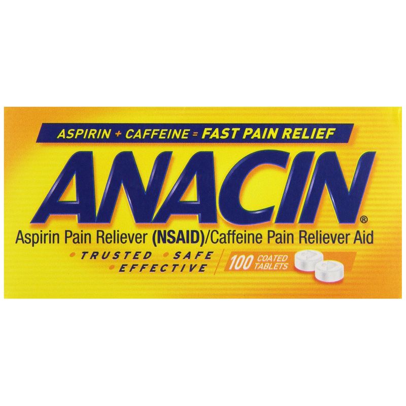Anacin Aspirin Tablets, 100 ct - Online Marketplace - EveryMarket