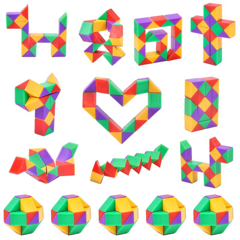 Ainiv Mini Magic Snake Cube, Fidget Snake Toy for Kids, 15 Pack 24 ...