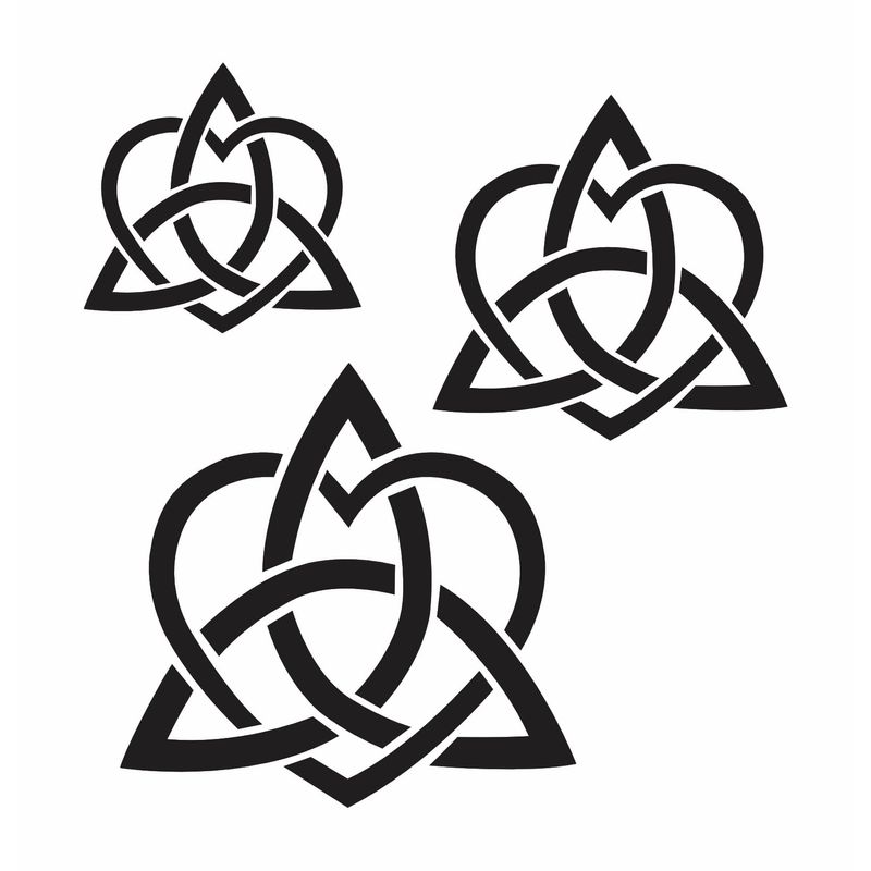 Stencils by Joanie Celtic Irish Knot Trinity Heart Gaelic Love ...