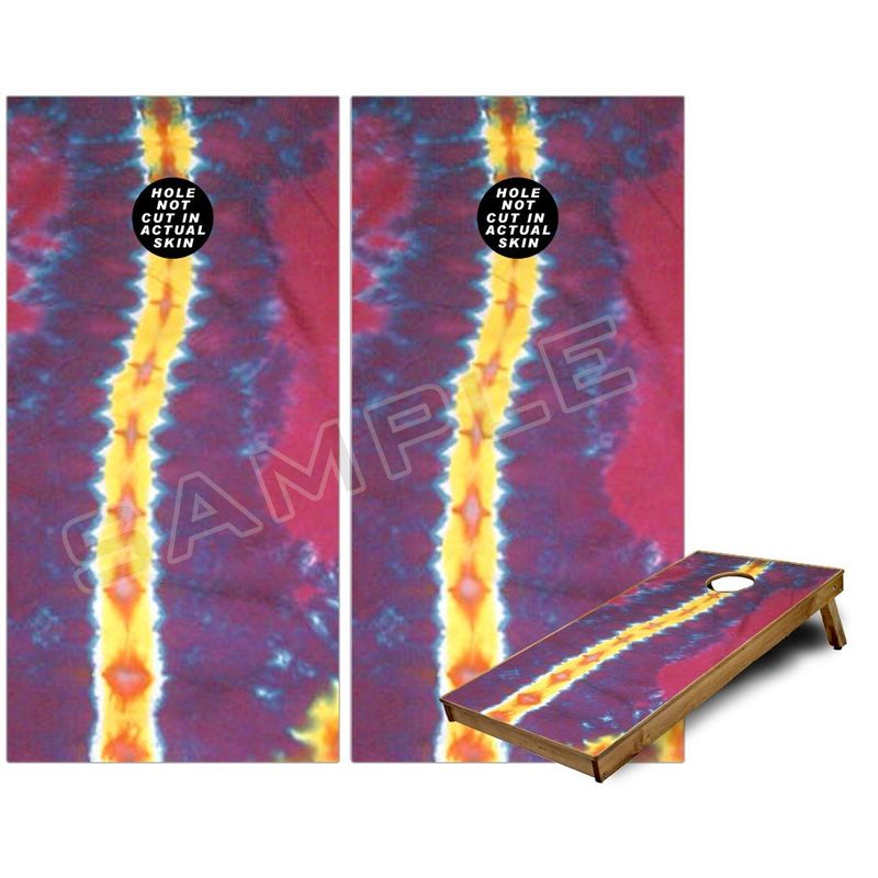 Cornhole Bag Toss Game Board Vinyl Wrap Skin Kit - Tie Dye Spine 105 ...