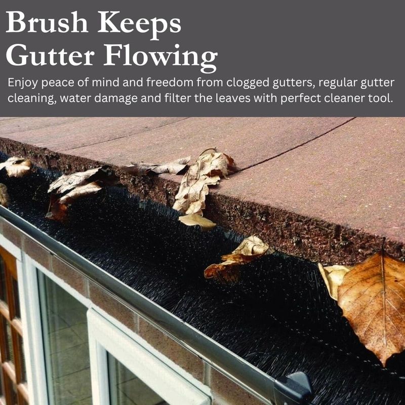 Homezone Gutter Guard Brush 10 x 4m Gutter Filter Guard Drain Guard ...