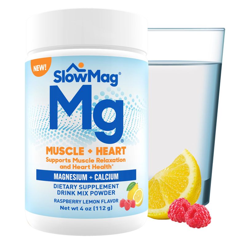 SlowMag® Magnesium Powder, Magnesium + Calcium Supplement Drink Mix ...