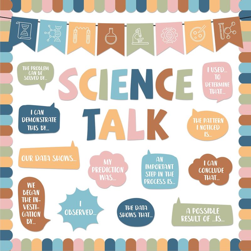 Boho Science Bulletin Board Set Boho Classroom Decorations Science Talk ...