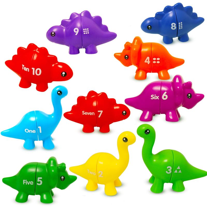 Dinosaur Number Matching Toys for Kids - Educational Colorful 123 ...