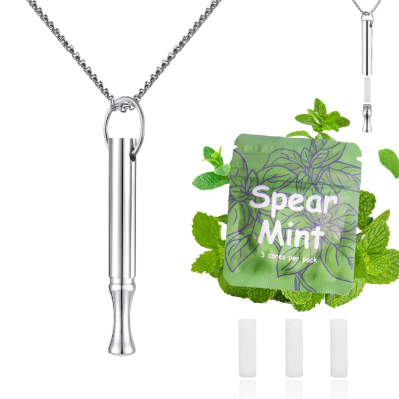 LAMKHOO Breathing Necklace to Quit Smoking and Vaping with Refillable ...