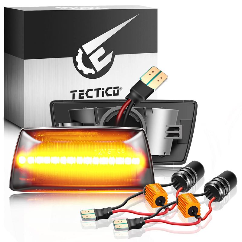 TECTICO LED Dynamic Side Indicator Amber Yellow Super Bright Canbus ...