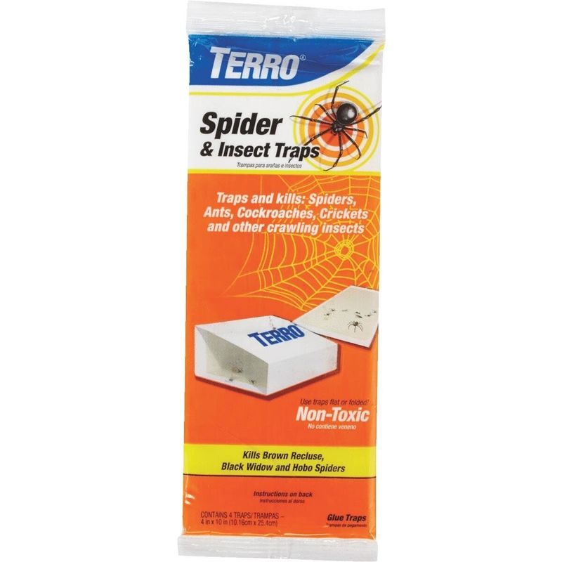 (3 PACKS-4TRAPS PER PACK=12 TRAPS) Terro Insect And Spider Trap BROWN ...