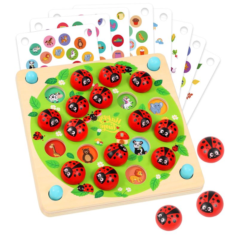 Subtail Ladybug Garden Memory Game - Memory Game for 3 4 5 Year Olds ...