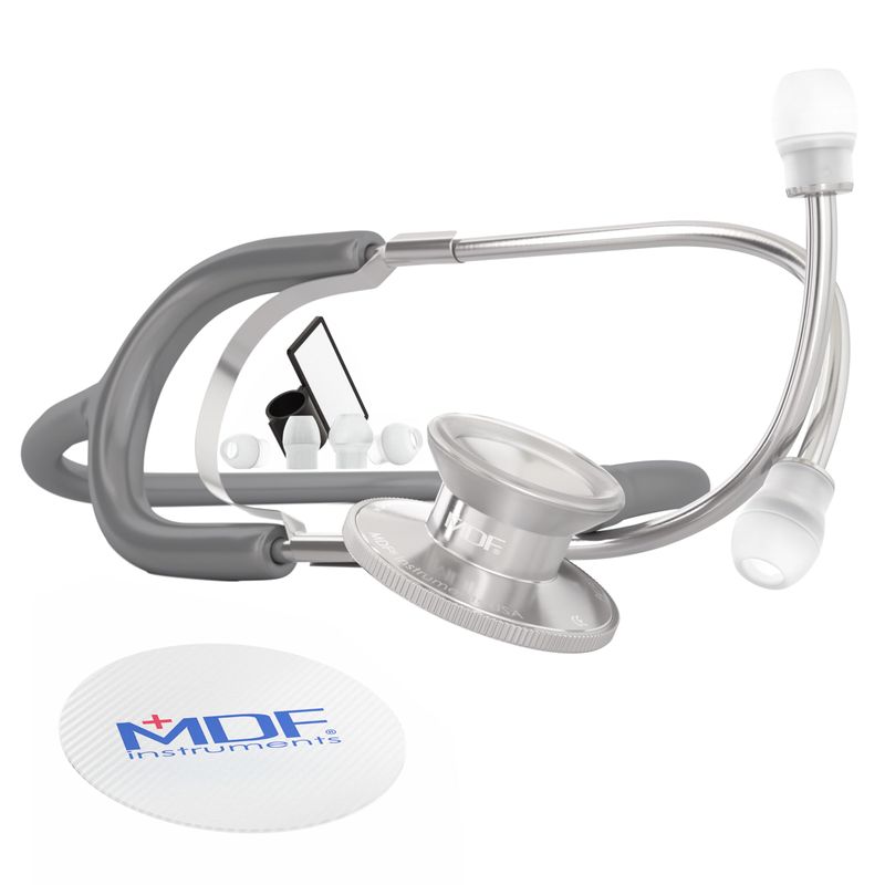 MDF® Dual Head Lightweight Stethoscope (MDF747) (Grey (Sleek ...
