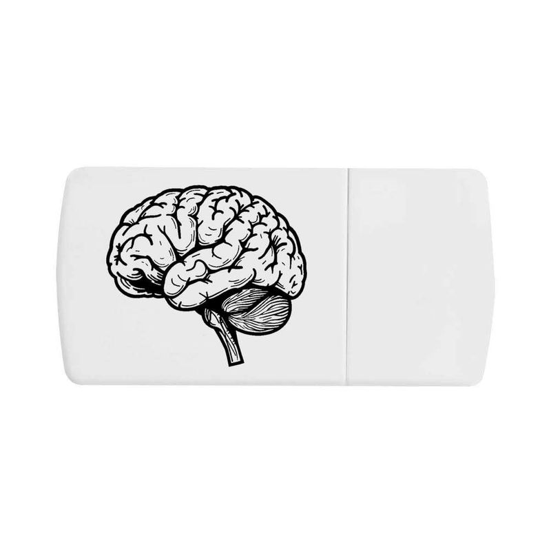 'Human Brain Side View' Pill Box with Tablet Splitter (PI00028856 ...