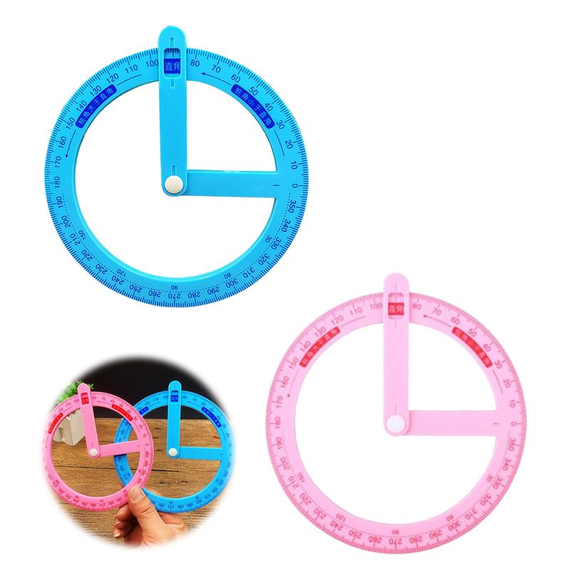 EsiFare Protractor 360° Protractor for Students and Teachers, Set of 2 ...