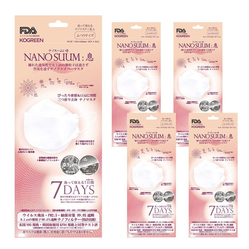 NANOSUUM: Breath (Kogreen Nanosumuiki) High Performance Nano Fiber Mask ...
