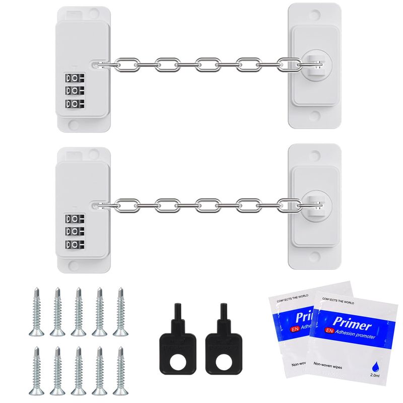 etoper Refrigerator Lock for Kids, 2Pack Fridge Lock Cabinet Locks for ...