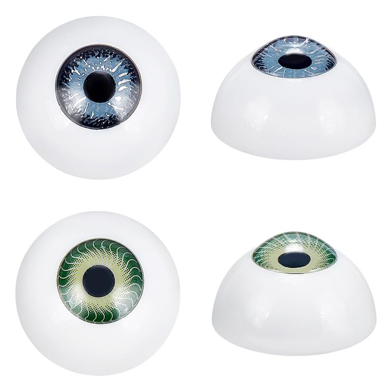 PH PandaHall 2 Pairs Acrylic Eyeball Realistic Eyes Human Eyes Half ...