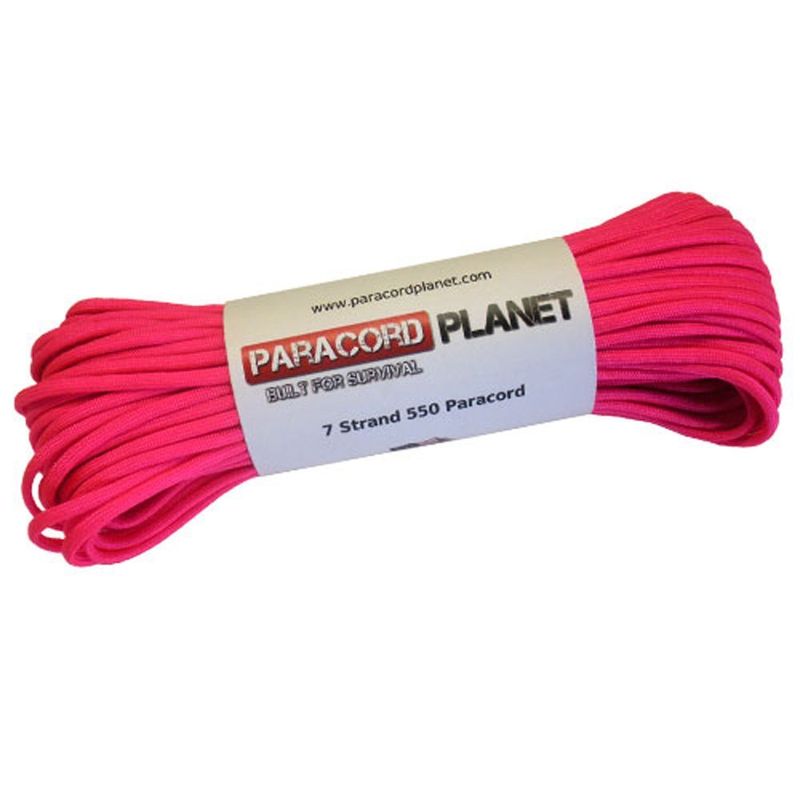 Paracord Planet 550 lb 50 Foot Hank, Neon Pink Parachute Cord. Also ...