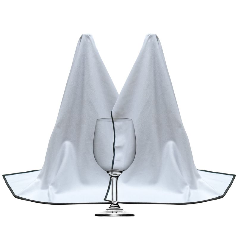 POLYTE Professional Microfiber Wine Glass Fine Polishing Cloth (18x28 ...