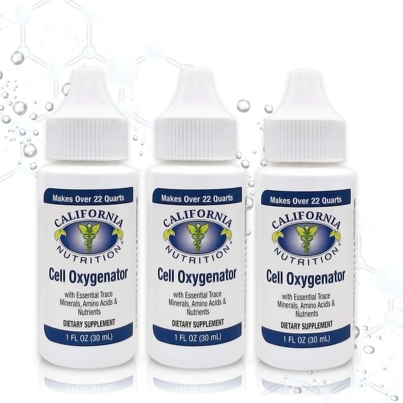 California Nutrition Cell Oxygenator 1 Fl Oz Bottle (Pack of 3), Cell ...
