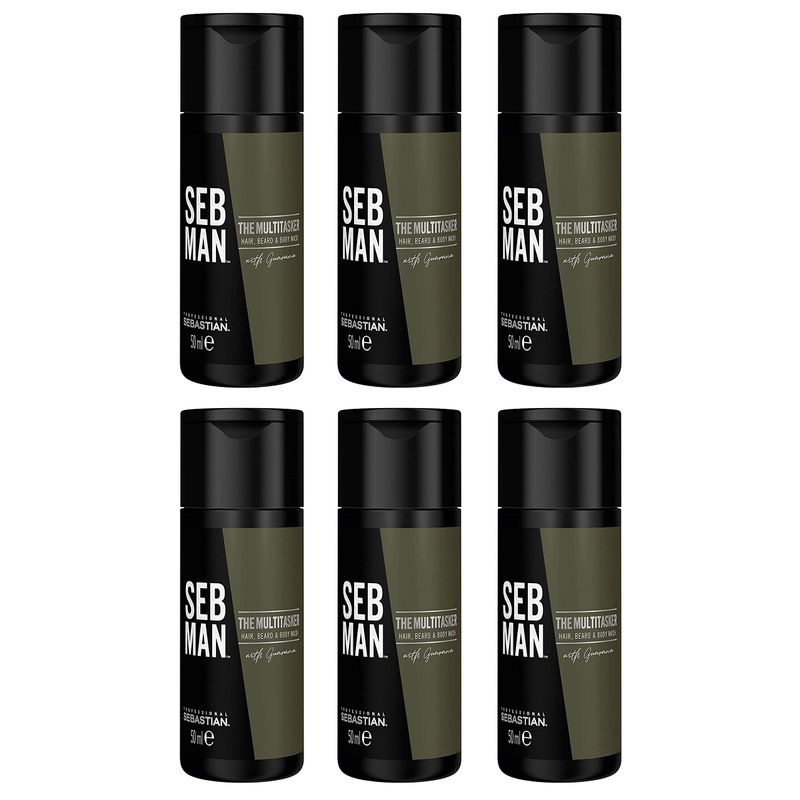 SEB MAN The Multi-Tasker Hair, Beard & Body Wash 50 ml Pack of 6 ...