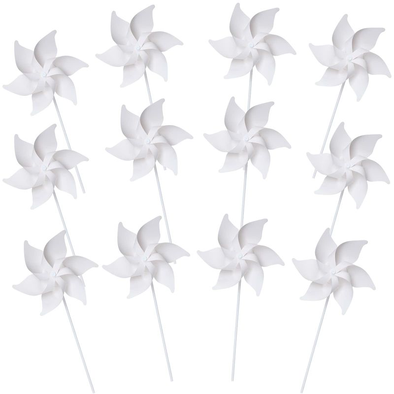 Juinipe DIY Pinwheels Craft for Kids Blank White Color Your Own ...