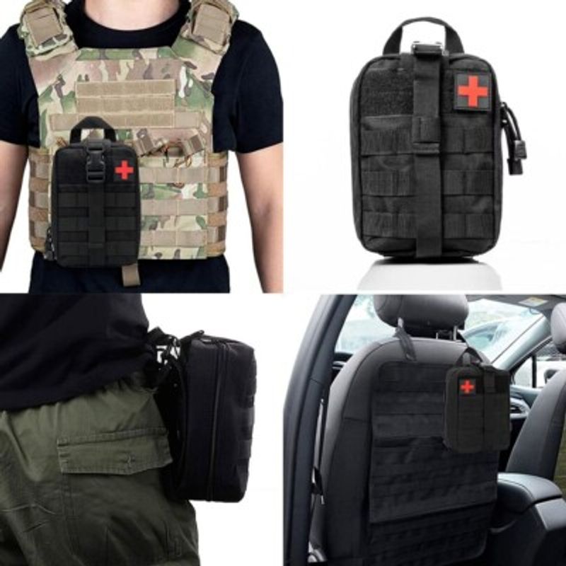 Tactical First Aid Pouch Molle EMT Medical Bag Portable Empty Storage ...