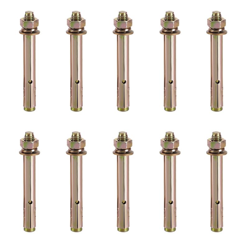 10 Pcs M10 Expansion Bolts,Hex Bolt Sleeve Concrete Anchor,Anchor Bolts ...