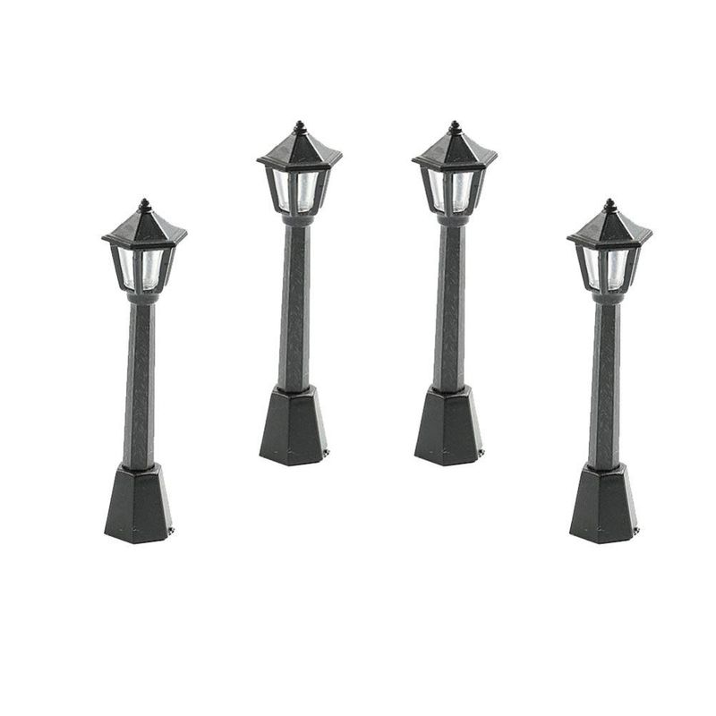 Healifty 4 Pcs Mini Street Light Model Solar Lamp Post Street Lights ...