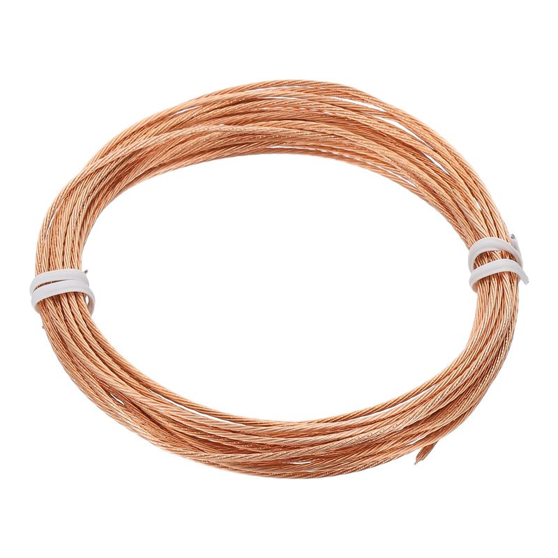 PATIKIL Bare Copper Ground Wire, 18 Gauge 15 Feet Solid Braided Copper ...