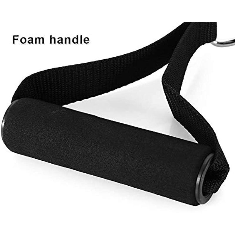 Set of 2 Fitness Handles, Exercise Handles, D-Rings, Training Tubes ...